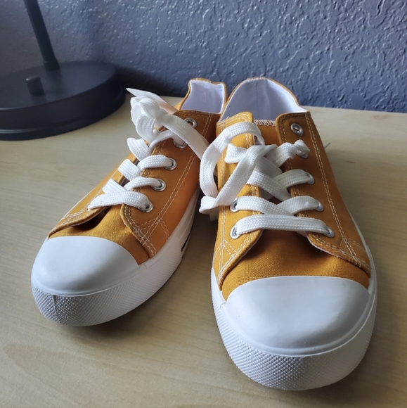 Josiny | Shoes | Mustard Yellow Josiny Slides Sneakers | Poshmark